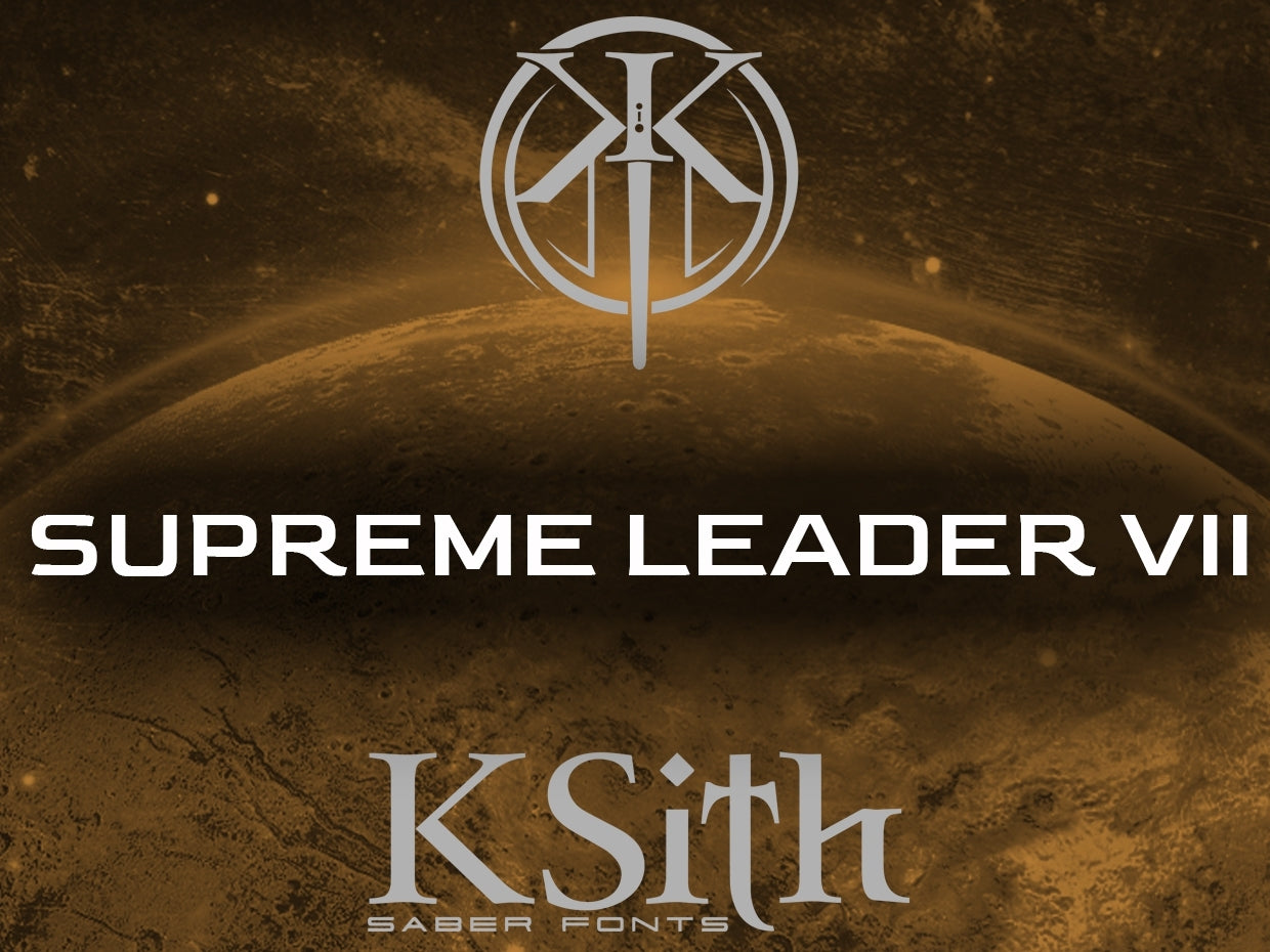 KSith Fonts - SUPREME LEADER VII – Padawan Outpost