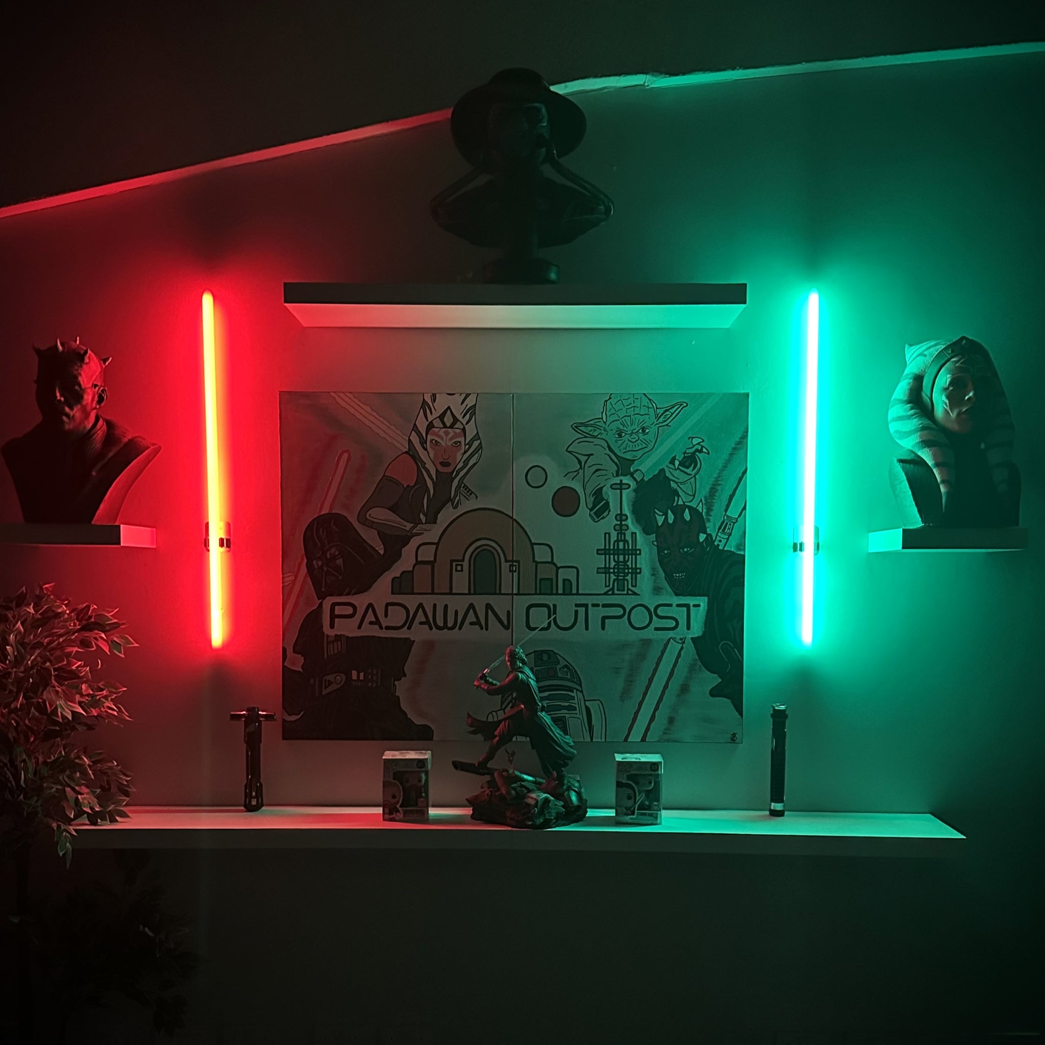 Saber Display Light - USB Powered, Sound Reactive, Wall Mount Ready ...